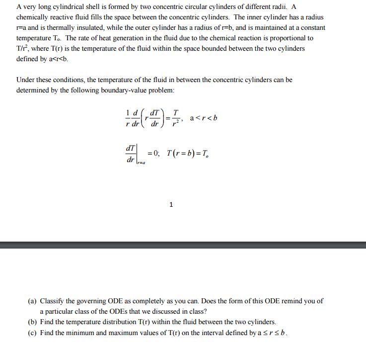 Solved A very long cylindrical shell is formed by two | Chegg.com
