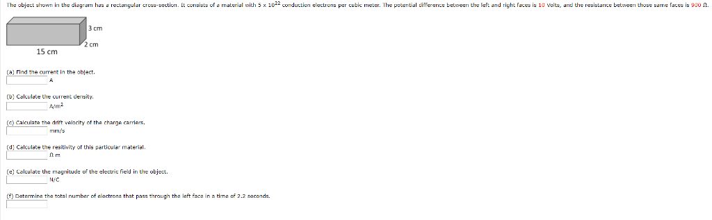 Solved object shown in the diagram has a rectangular | Chegg.com
