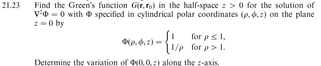 Find the Green's function G(r,r) in the half-space z | Chegg.com