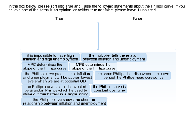 In the box below, please sort into True and False the | Chegg.com