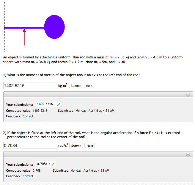 Solved An object is formed by attaching a uniform, thin rod | Chegg.com