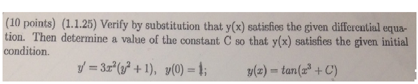 Solved Verify by substitution that y(x) satisfies the given | Chegg.com