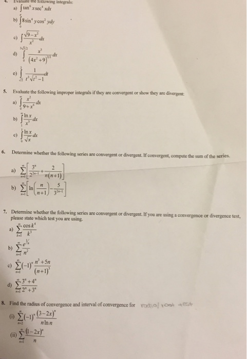 Solved Evaluate the following integrals. integral tan^6 | Chegg.com