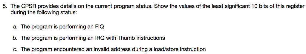 5. The CPSR provides details on the current program | Chegg.com