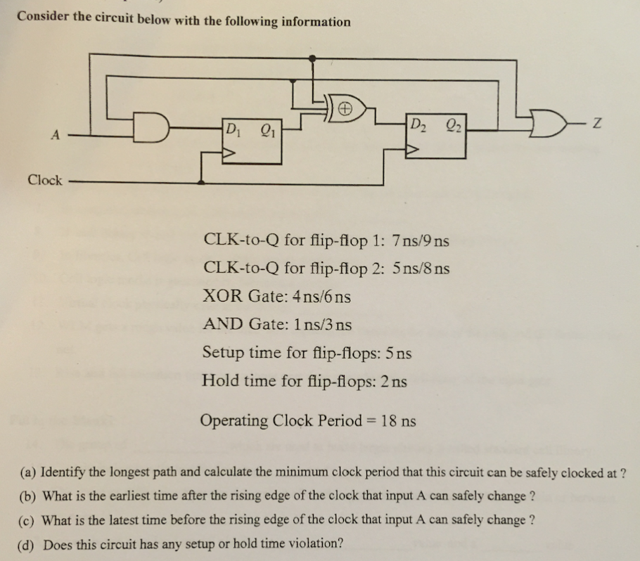 Solved Consider The Circuit Below With The Following