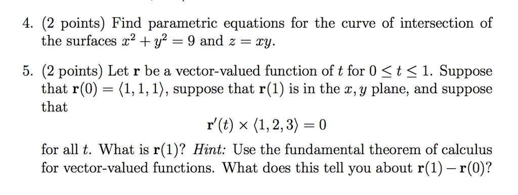 Solved Find parametric equations for the curve of | Chegg.com