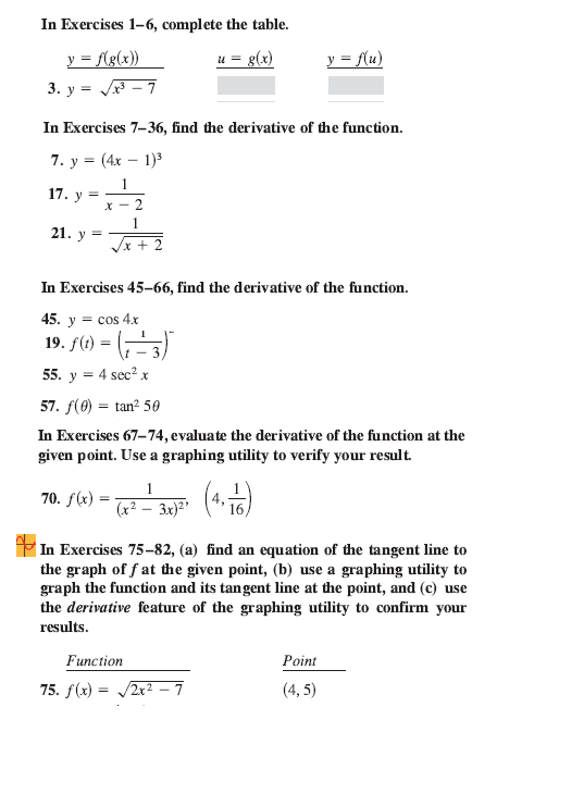 Solved In Exercises 7-36, find die derivative of the | Chegg.com