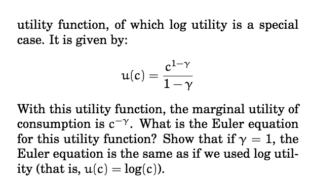 Solved 2. A widely used utility function in the economics | Chegg.com