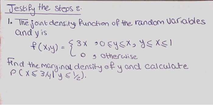 Solved The joint density function of the random variables X | Chegg.com