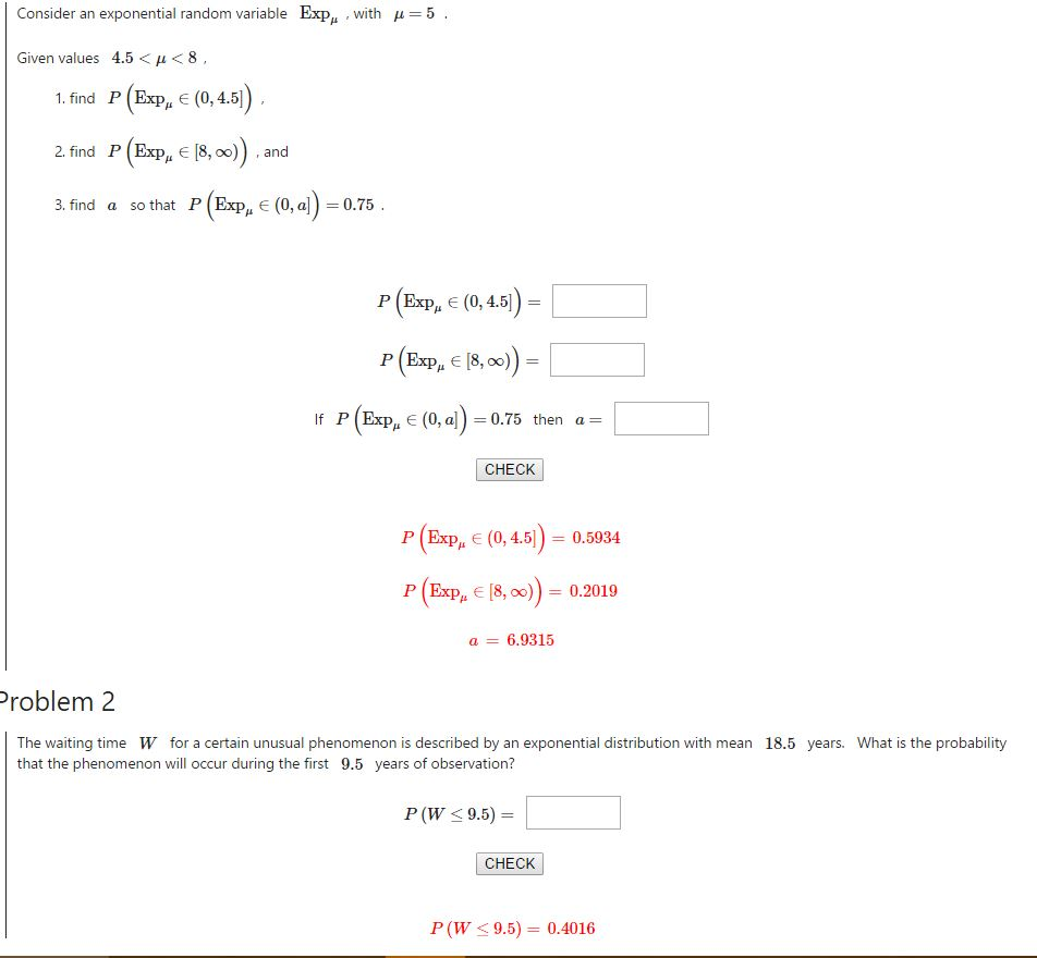 Solved Consider an exponential random variable Expu with H 5 | Chegg.com