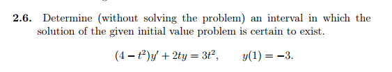 Solved Determine (without solving the problem) an interval | Chegg.com