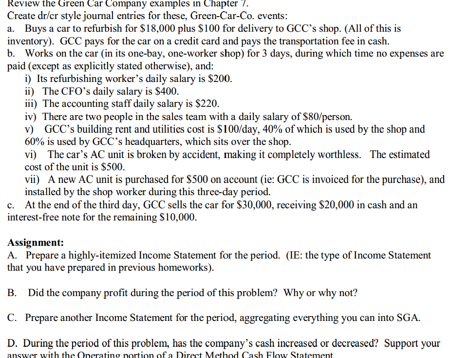 Solved Create dr/cr style journal entries for these, | Chegg.com