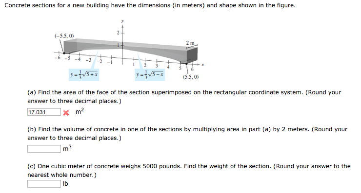 Solved Concrete sections for a new building have the | Chegg.com