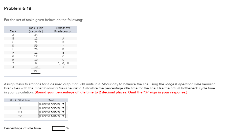 Solved Problem 6 18 For The Set Of Tasks Given Below Do The 
