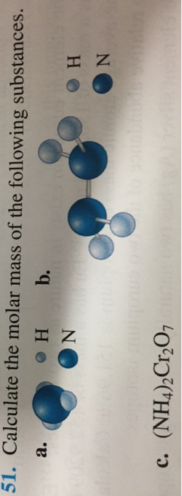 Solved Calculate the molar mass of the following substances. | Chegg.com