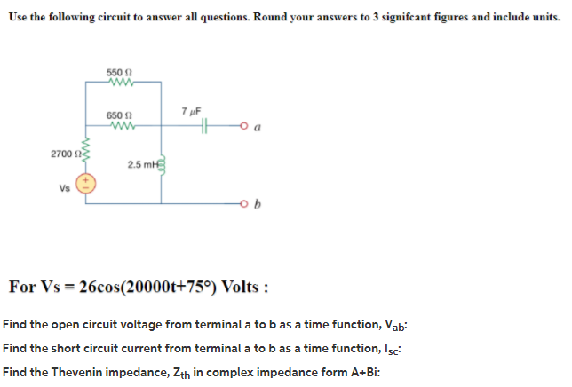 Solved Use the following circuit to answer all questions. | Chegg.com