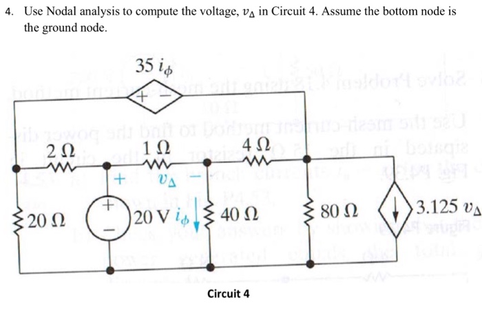 Solved Use Nodal analysis to compute the voltage. v_Delta in | Chegg.com