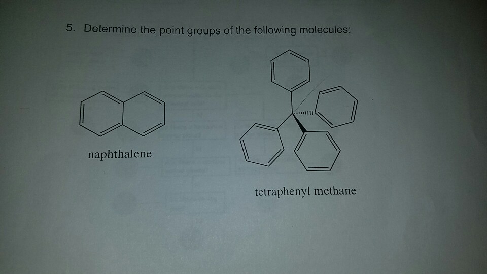 Solved 5. Determine the point groups of the following | Chegg.com