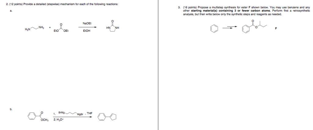 Solved Provide a detailed (stepwise) mechanism for each of | Chegg.com
