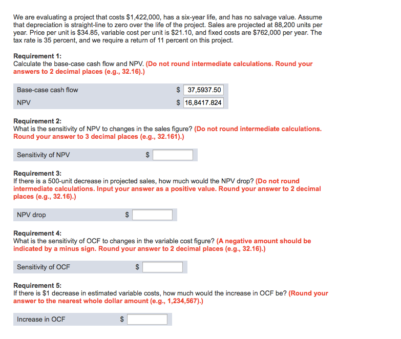Solved We are evaluating a project that costs $1,422,000, | Chegg.com