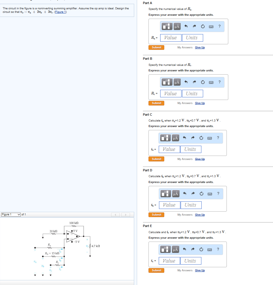 Solved The circuit in the figure is a noninverting summing | Chegg.com