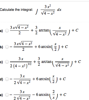 Solved Calculate the integral: integral 3x^2/square root 4 | Chegg.com