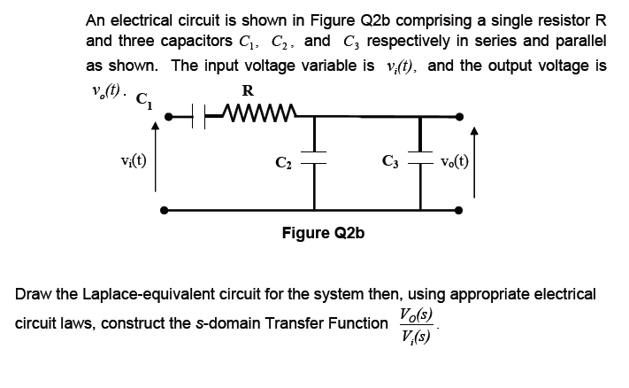 Solved An electrical circuit is shown in Figure Q2b | Chegg.com