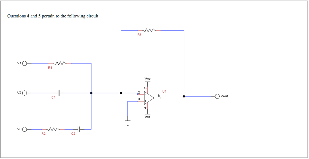 Solved Determine an expression for Vout in terms of V1, V2, | Chegg.com