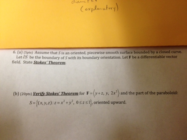 Solved Assume that S is an oriented, piecewise smooth | Chegg.com