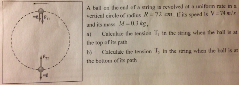 Solved: A Ball On The End Of A String Is Revolved At A Uni... | Chegg.com