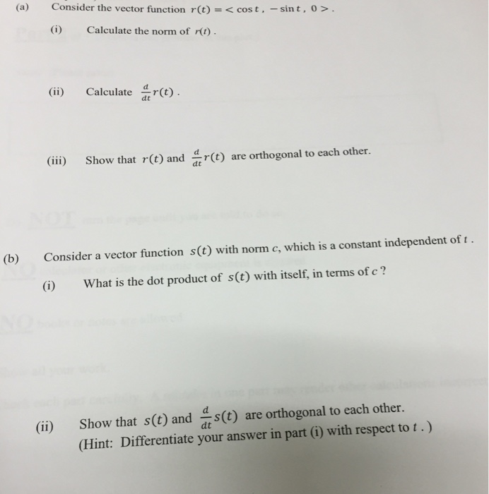 Solved Consider the vector function r(t)
