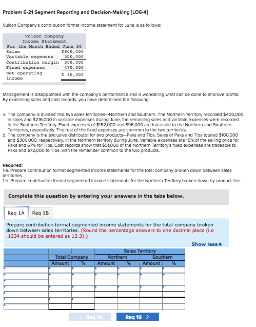 Solved Problem 6-21 Segment Reporting and Decision-Making | Chegg.com