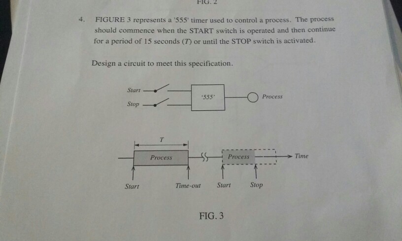 Solved FlG.2 4. FIGURE 3 represents a 555' timer used to | Chegg.com