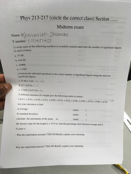 Solved Write each of the following numbers in scientific | Chegg.com