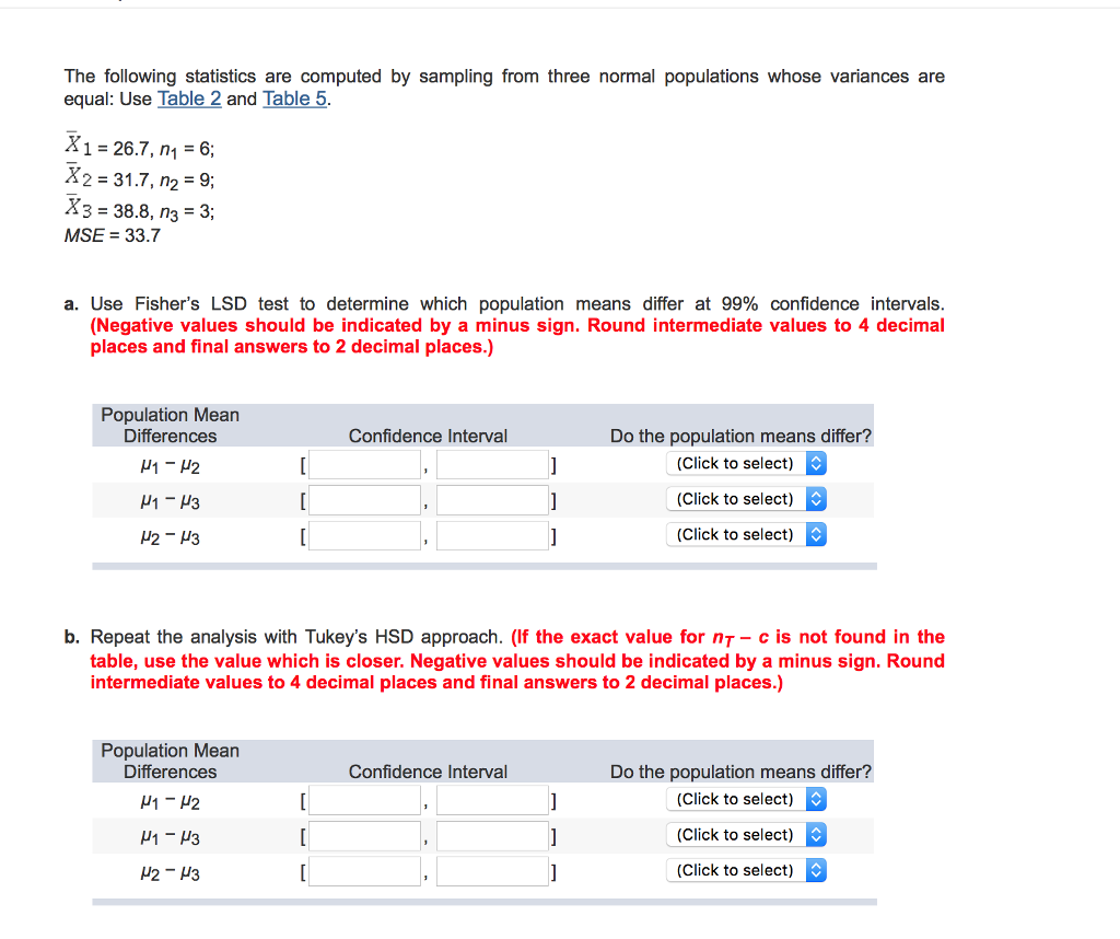 Solved The following statistics are computed by sampling | Chegg.com