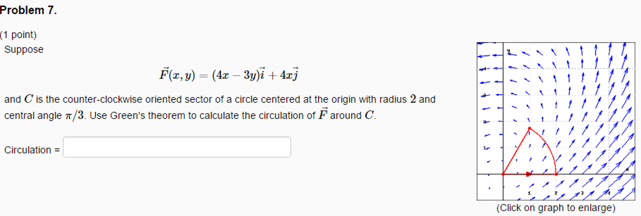 Solved Suppose vector F (x, y) = (4x - 3y) vector i + 4x | Chegg.com Solved Suppose vector F (x, y) = (4x - 3y) vector i + 4x | Chegg.com