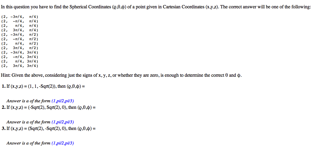 Solved In this equation you may have to find the Spherical | Chegg.com