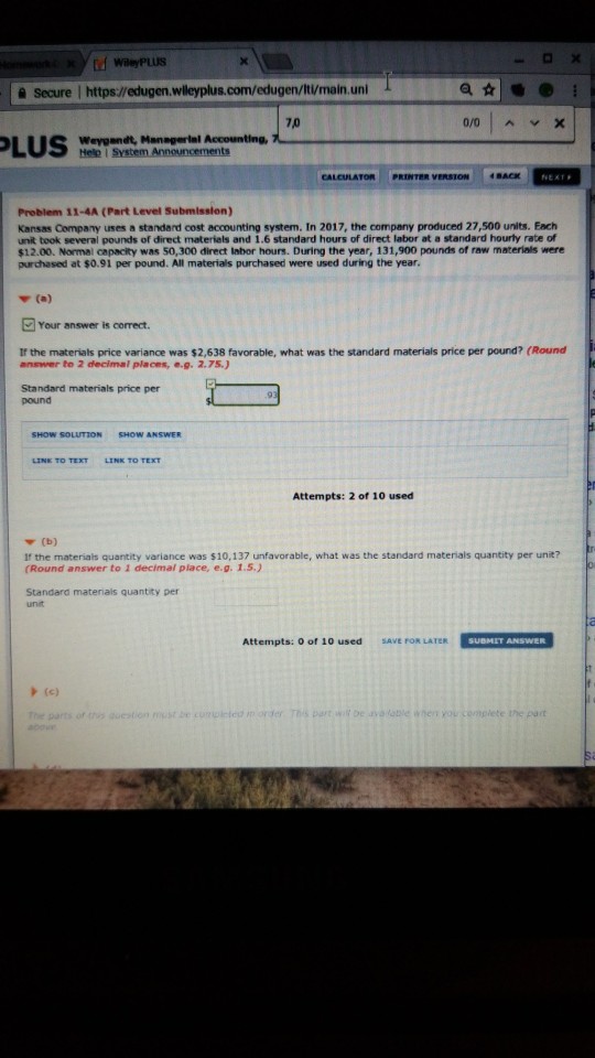 Solved WleyPLUS secure l | Chegg.com
