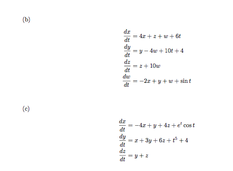 Solved Problem 2. Write the given system of differential | Chegg.com