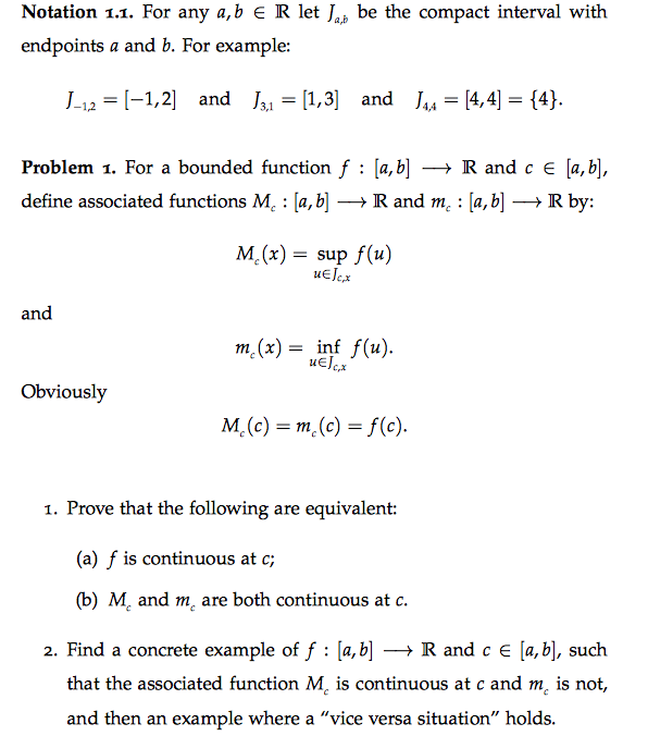 Solved For any a, b elementof R let J_a, b be the compact | Chegg.com
