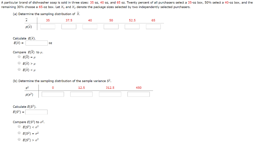 Solved A particular brand of dishwasher soap is sold in | Chegg.com