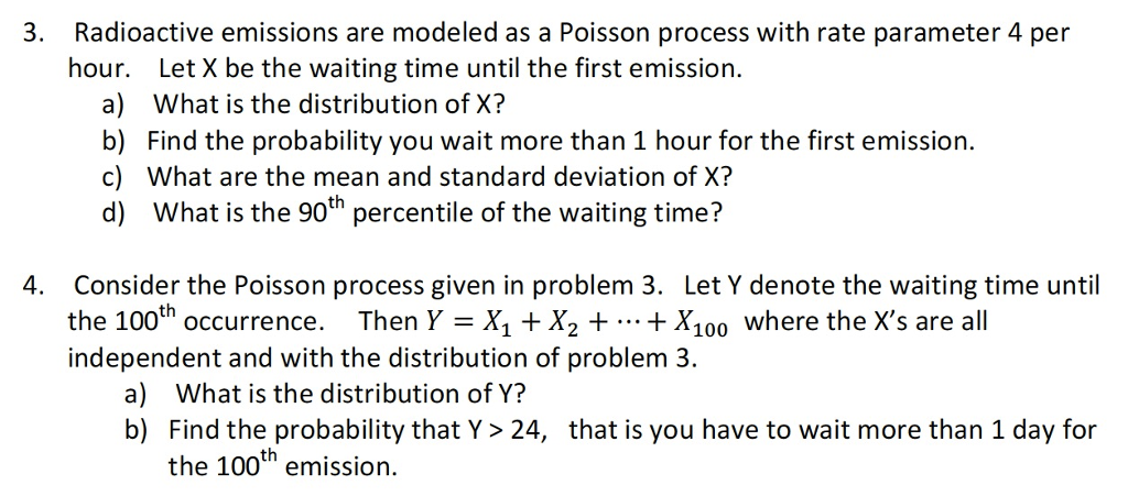 Solved Radioactive emissions are modeled as a Poisson | Chegg.com