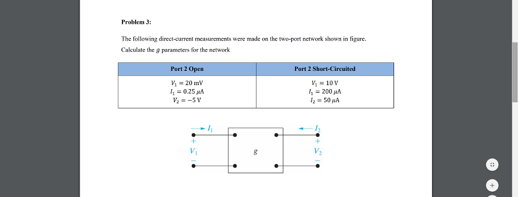 Solved The following direct-current measurements were made | Chegg.com