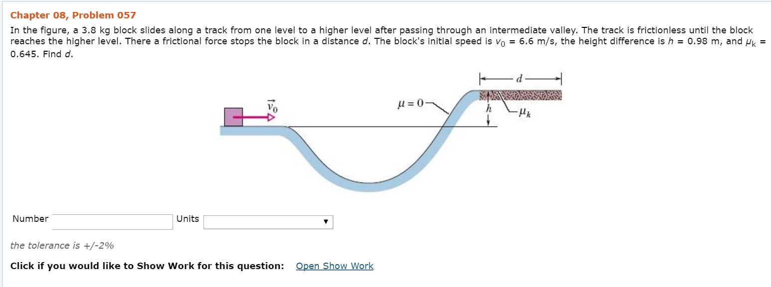 Solved In the figure, a 3.8 kg block slides along a track | Chegg.com