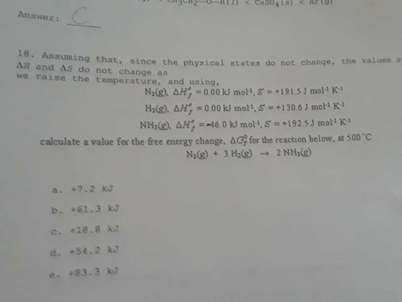 Solved 3C2 Answer: 18. Assuming that, since the physical | Chegg.com
