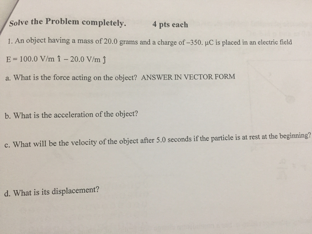 Solved Please show all step by step work and formulas (Thank | Chegg.com