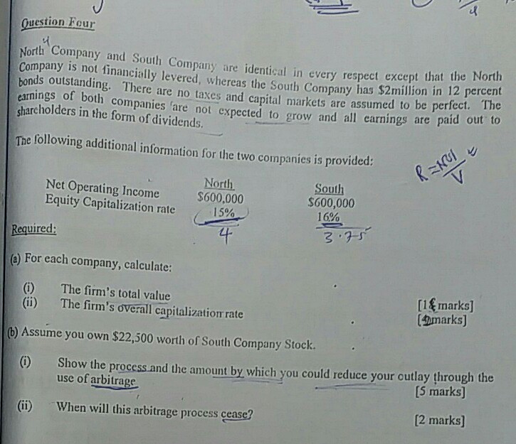 Solved Question Four North Company and South Company are | Chegg.com Solved Question Four North Company and South Company are | Chegg.com
