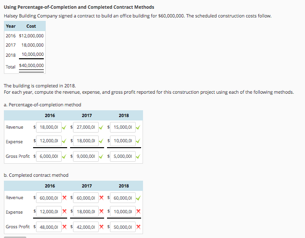 Solved Using Percentage-of-Completion and Completed Contract | Chegg.com