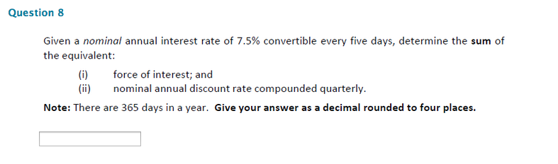 Solved Given a nominal annual interest rate of 7.5% | Chegg.com