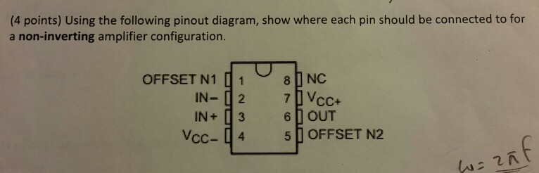 Solved (4 points) Using the following pinout diagram, show | Chegg.com